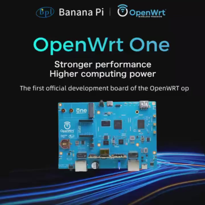 Banana Pi OpenWrt One Full Kit (Heatsink, PoE Module, Antenna, Power S ...