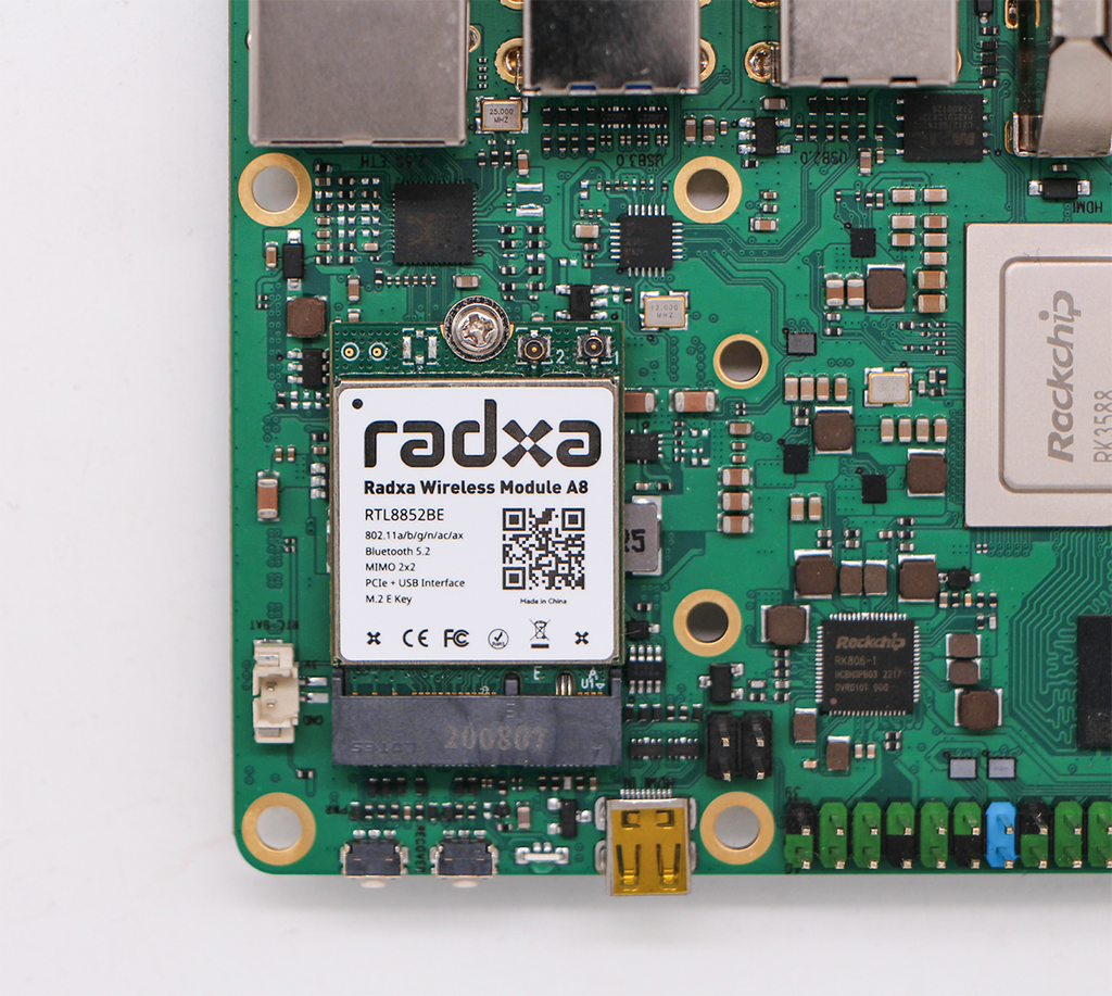 Radxa Wireless Module M.2 E Key WiFi 6 and BT 5.2 — ameriDroid