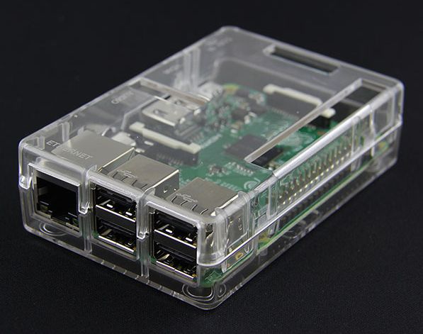 RasPi3B Case Clear ABS — ameriDroid